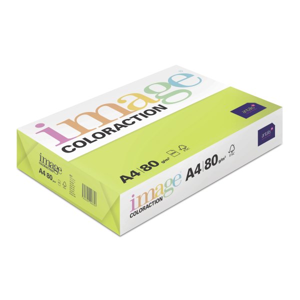 Popierius Image Coloraction A4 80g 500l. ryškiai žalia Nr.66 - Biuro-gidas